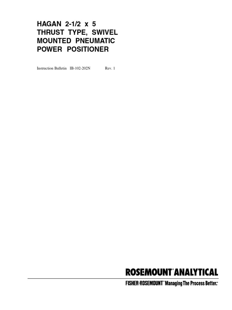 Manual Hagan 2 X 5 Thrust Type Swivel Mounted Pneumatic Power ...