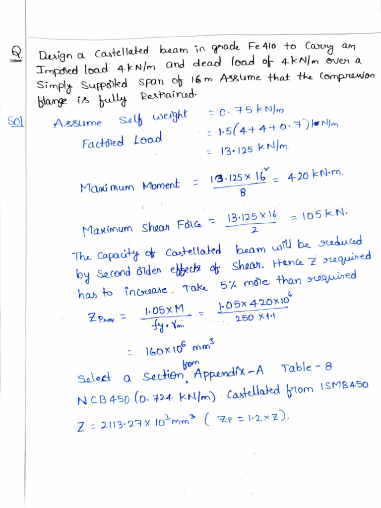Castellated Beam Design Analysis | PDF