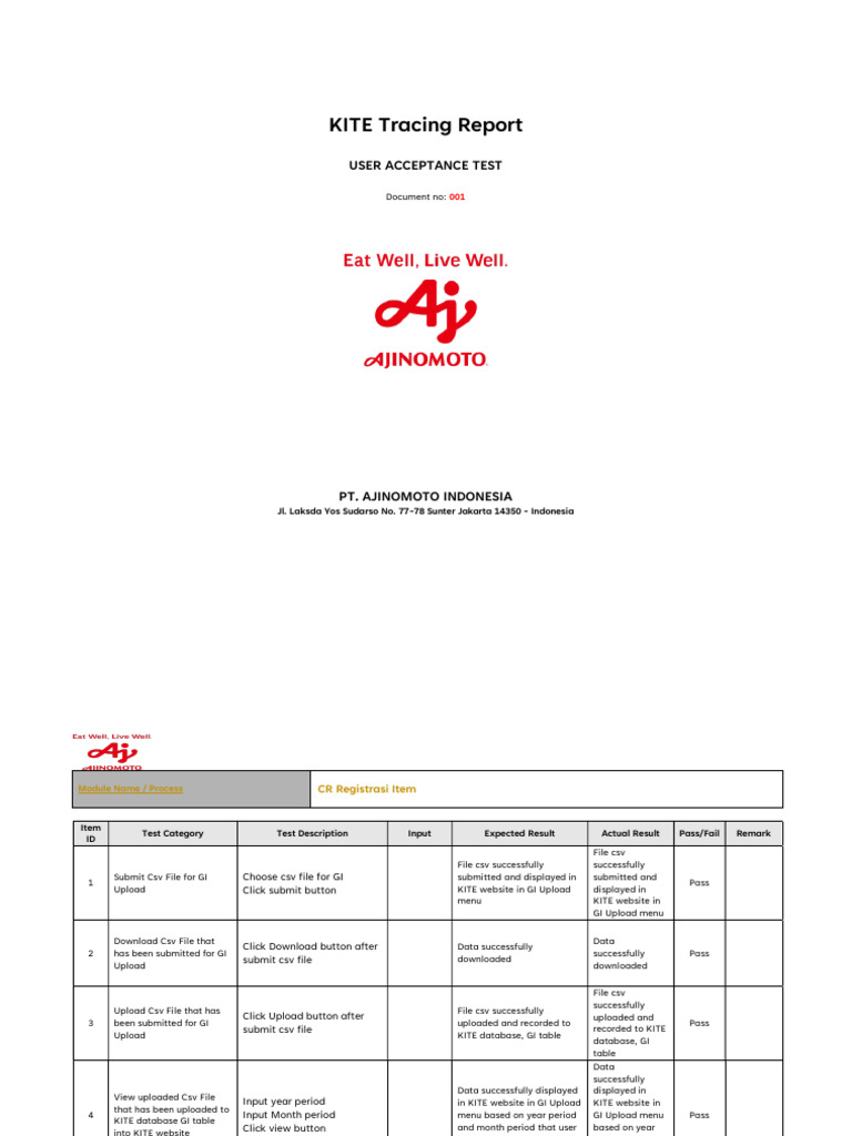 Kite Uat CR Tracing | PDF | Comma Separated Values | Computer File