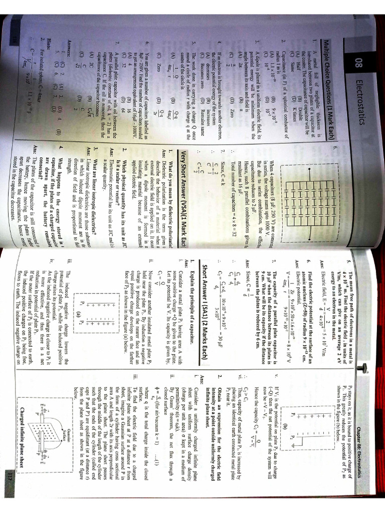 Phy 12th Que Bank With Soln CHP 8 Electrostatics | PDF