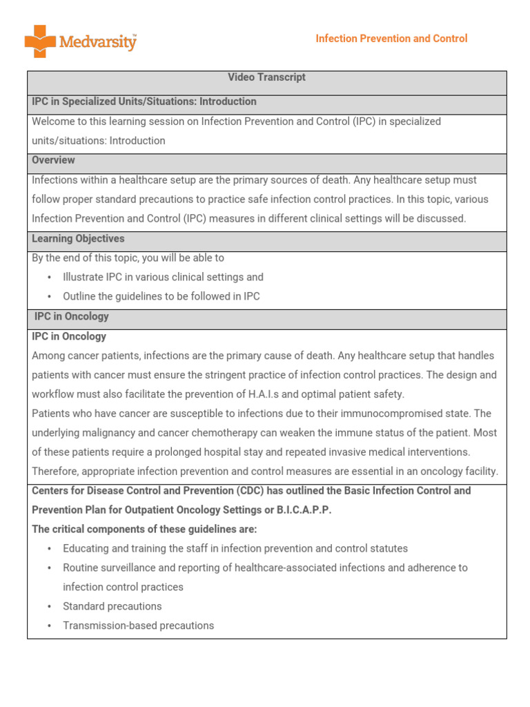 13 Ipc-1 | PDF | Infection | Injection (Medicine)