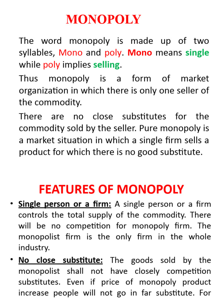 MONOPOLY | PDF | Monopoly | Economic Equilibrium