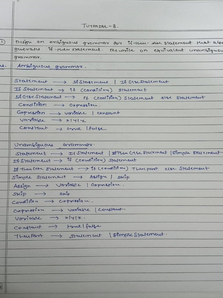 TOC Tutorial 3 (B2) | PDF