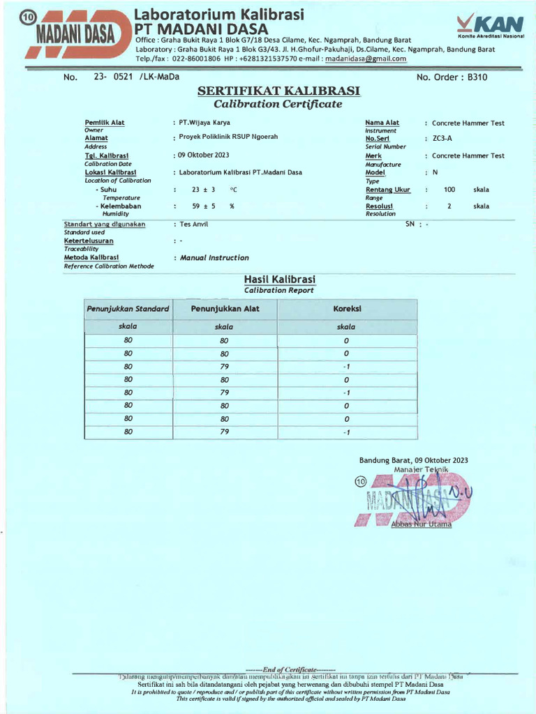 Kalibrasi Hammer Test | Download Free PDF | Metrology | Probability And ...