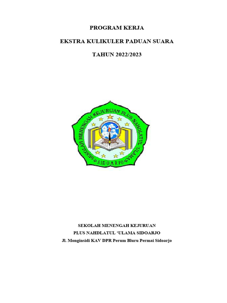 Program Kerja Paduan Suara-1 | PDF