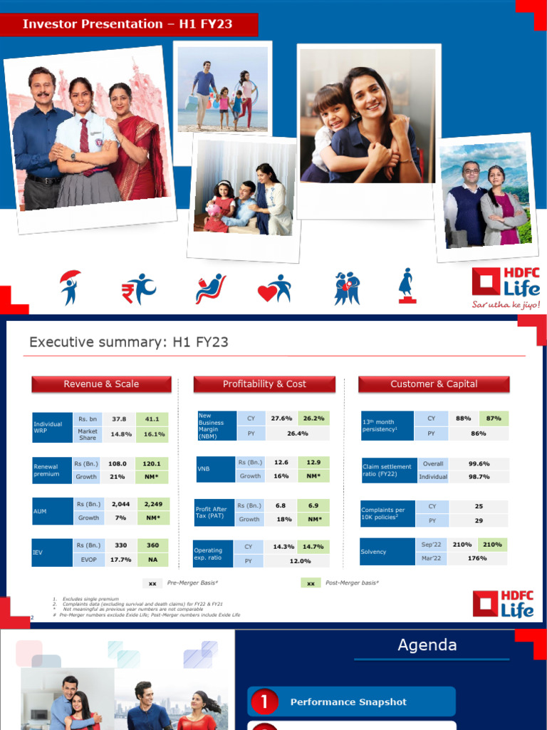 HDFC Life investor presentation | PDF | Insurance | Life Annuity