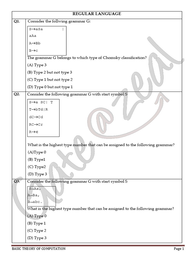 Toc Basic Final Pdf Theoretical Computer Science Theory Of Computation