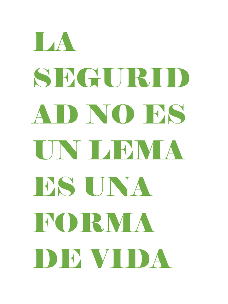 La Seguridad No Es Un Lema Es Una Forma de Vida | PDF