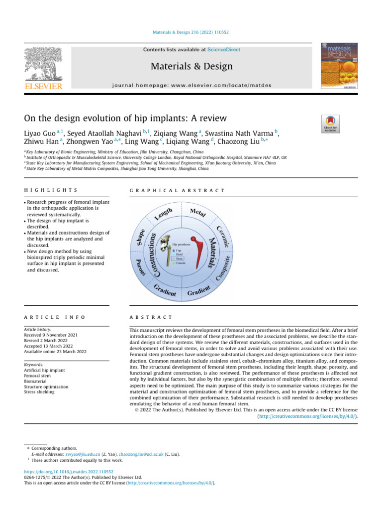 Evolution of Hip Implant Designs | PDF | Implant (Medicine) | Composite ...