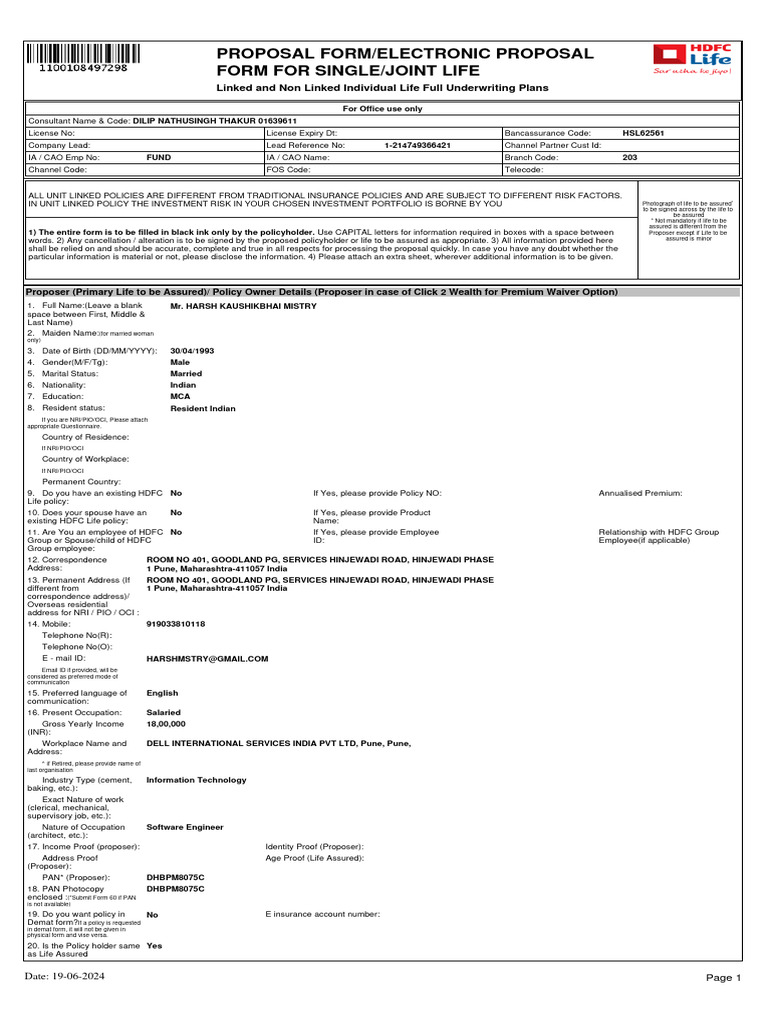 Life Insurance Proposal Guide | PDF | Insurance | Life Insurance