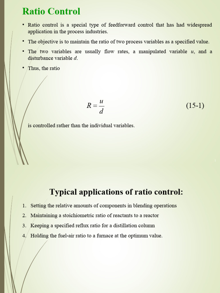 Ratio Control | PDF | Electrical Engineering