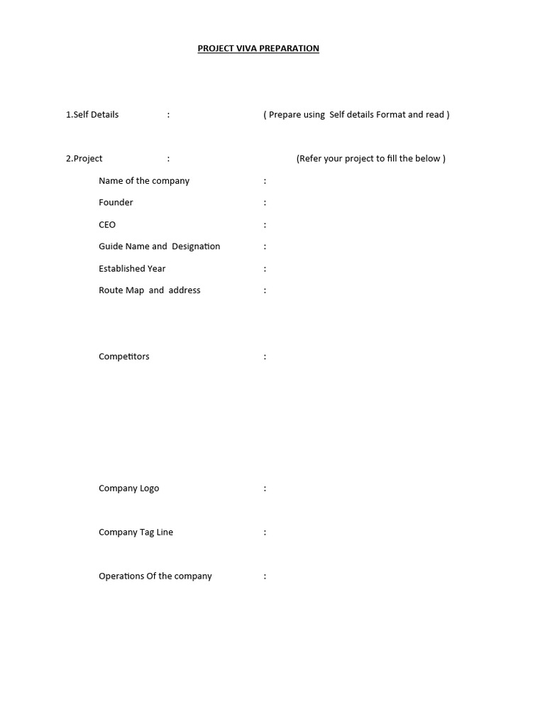 Project Viva Preparation Guide | PDF