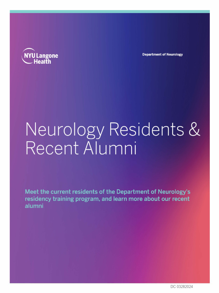 Neurology Residents and Recent Alumni | PDF | Neurology | Doctor Of ...