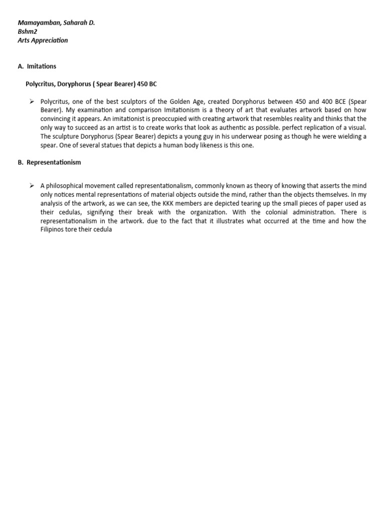 Art App - Activity - 1.mamayamban | PDF | Social Science