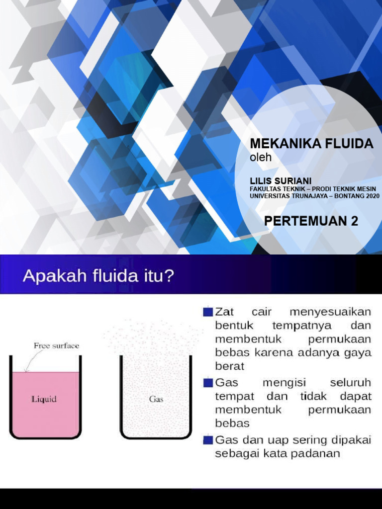 Pertemuan-2 (SIFAT DASAR FLUIDA) | PDF | Sains & Matematika | Teknologi ...