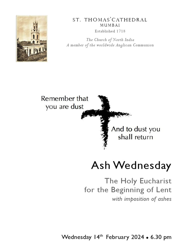 Ash Wednesday Eucharist 6.30pm | PDF | Christian Worship And Liturgy ...