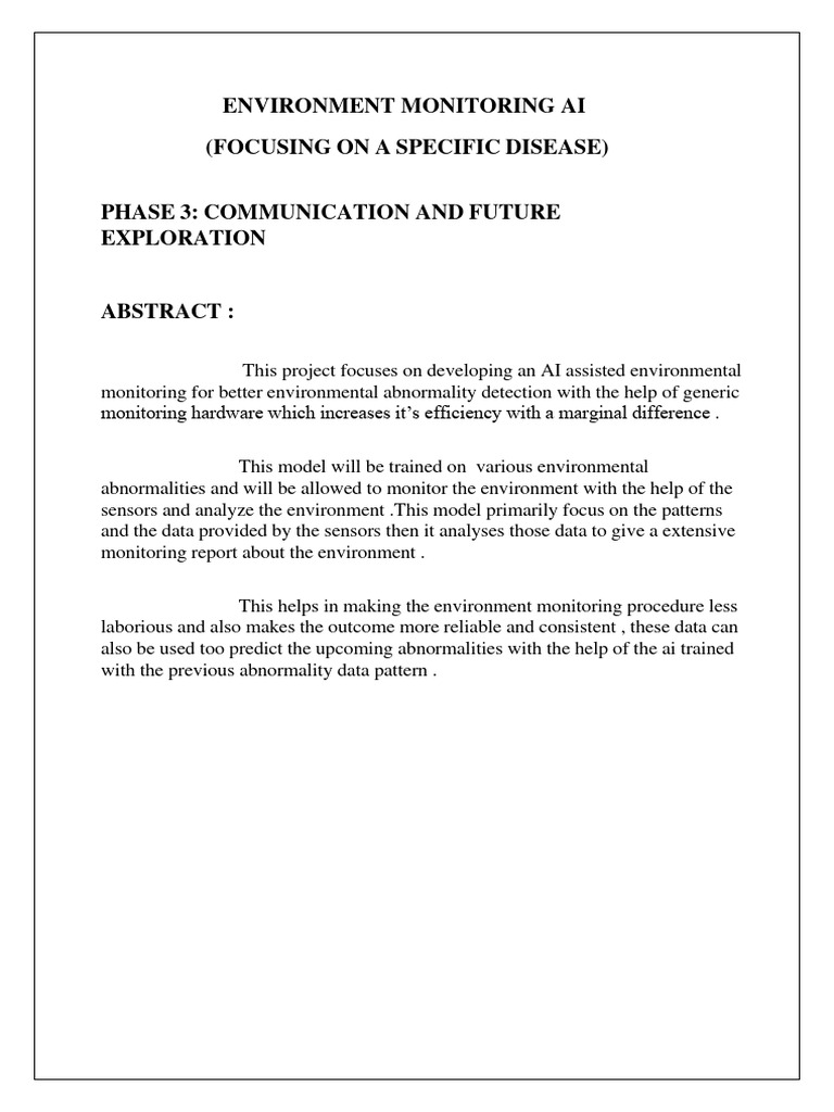 Environmental Monitoring - PHASE 3 PDF | PDF | Artificial Intelligence | Intelligence (AI ...