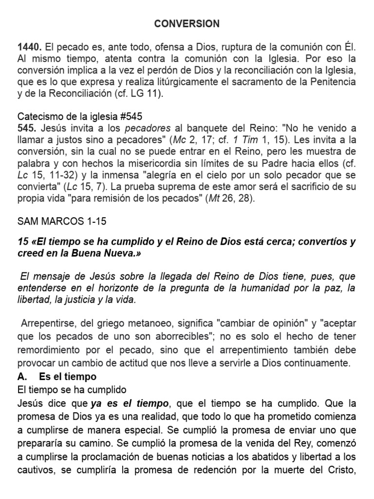 Conversion | PDF | Pecado | Cristo (título)