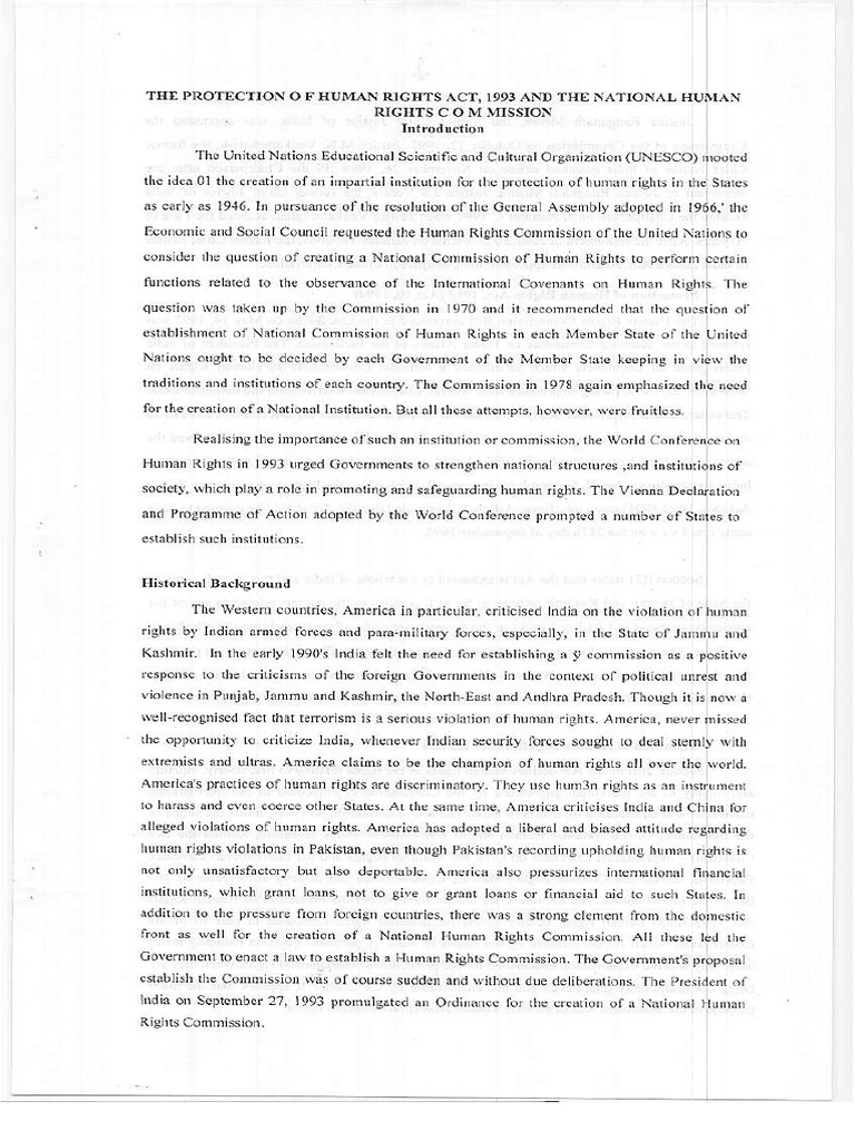 The Protection of Human Rights Act 1993 | PDF | Science & Mathematics ...