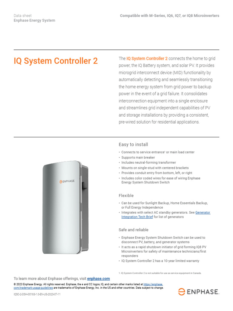 IQ System Controller-2-DSH-000163-1.0-EN-US-2023-07-11 | PDF ...