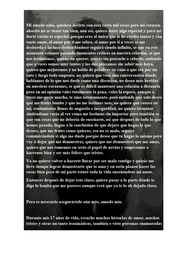 Carta de 9 meses para el amor de mi vida ️ | Descargar gratis PDF | Amor