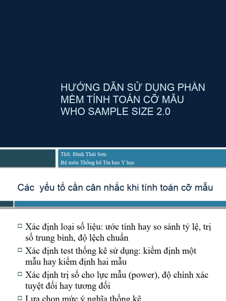 Huong Dan Who Sample Size | PDF