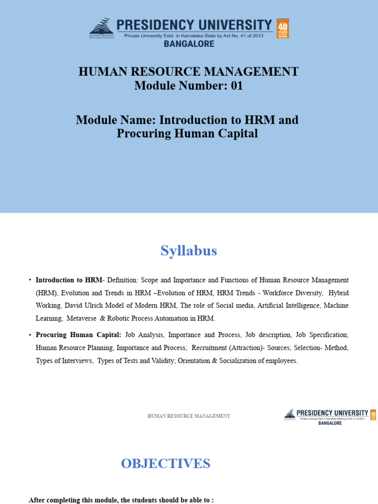 HRM + Module 1A | PDF | Human Resource Management | Artificial Intelligence