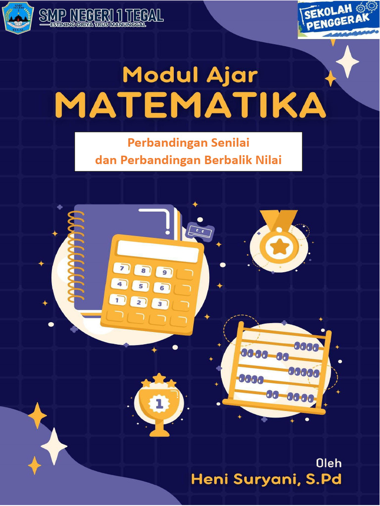 Modul Ajar Perbandingan Senilai Dan Berbalik Nilai | PDF