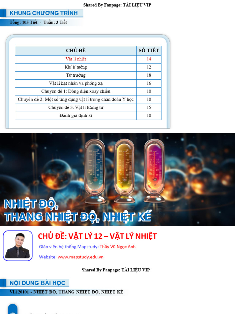 Nhiệt Độ - Thang Nhiệt Độ - Nhiệt Kế-1 | PDF