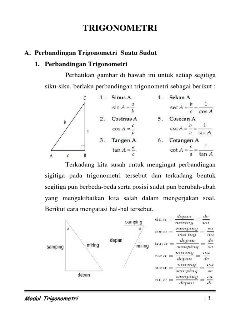 Soal Trigonometri Kelas 10 | PDF