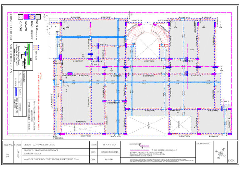 First Floor Shuttering Plan-1 | PDF