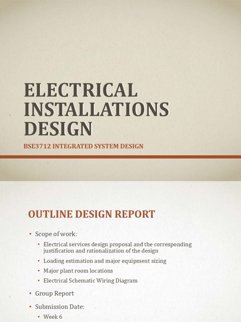 Electrical Installation Design Report | PDF | Fuse (Electrical ...