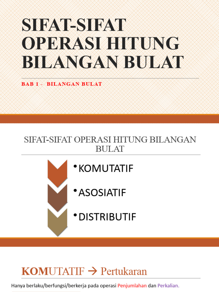 Sifat-Sifat Operasi Hitung Bilangan Bulat - Bab 1 Bil Bulat | PDF