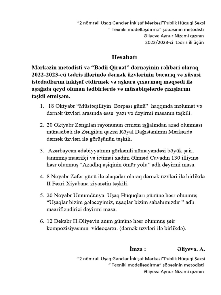 Hesabat 2023 | PDF