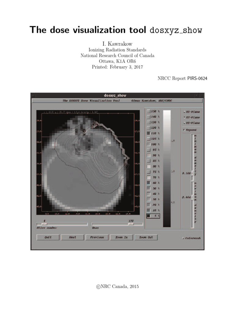 The Dose Visualization Tool Dosxyz Show | PDF | Button (Computing) | Rgb Color Model