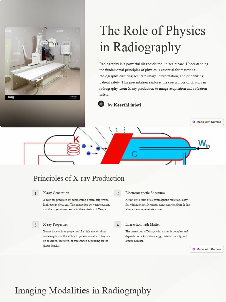 The Role of Physics in Radiography | PDF | Radiography | X Ray