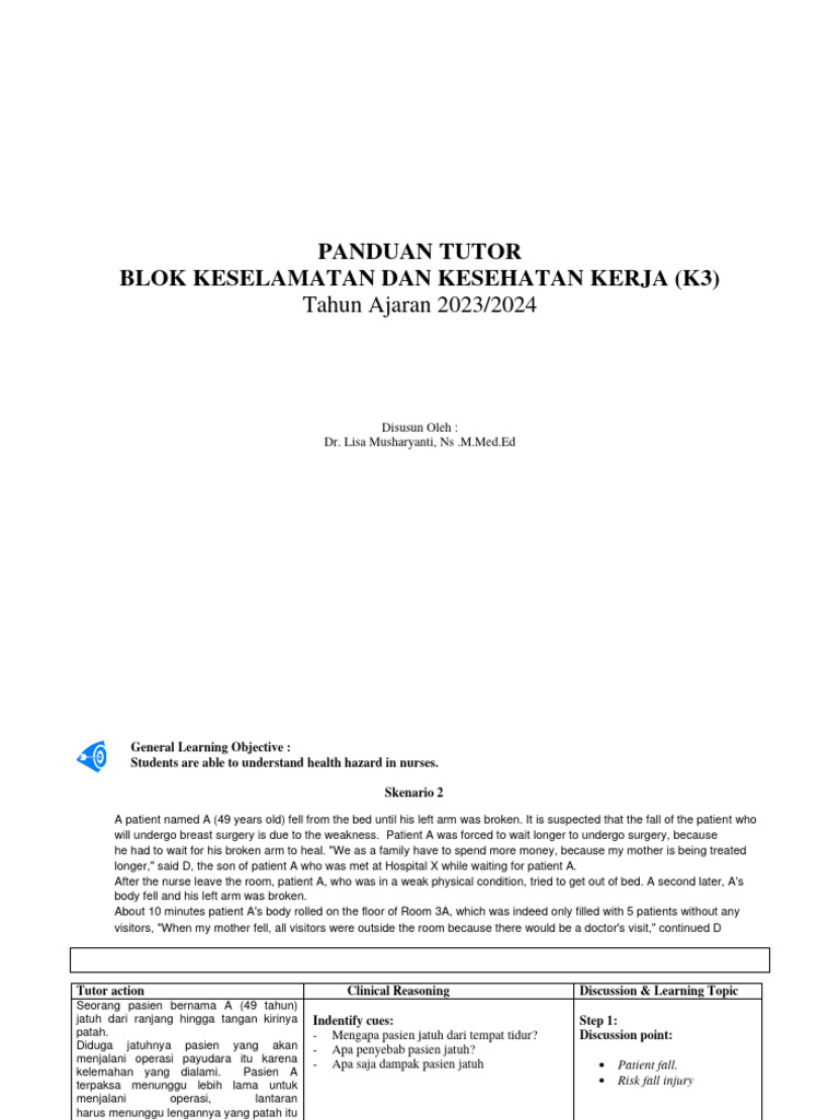 Tutor Guide Tutorial Skenario 2 Blok K3 New-1 | PDF