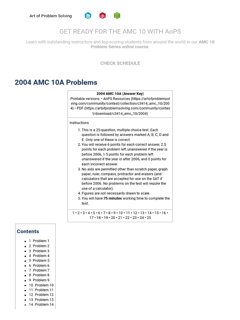 2004 Amc 10a PDF Area Sphere
