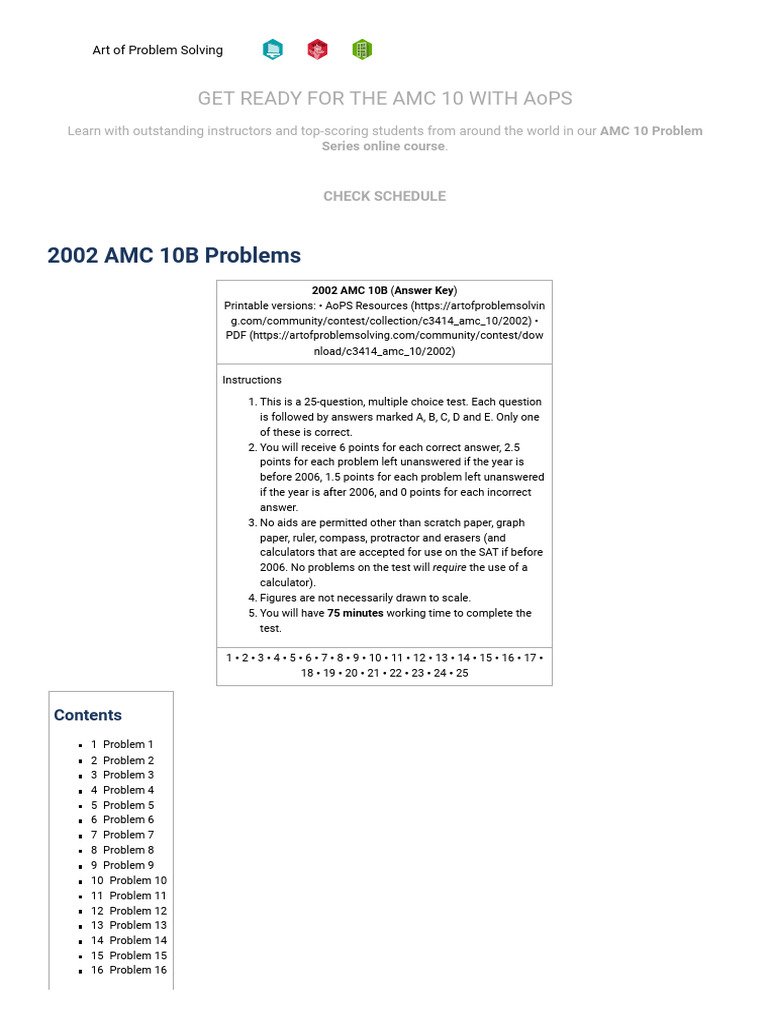 2002 Amc 10B | PDF | Numbers | Circle