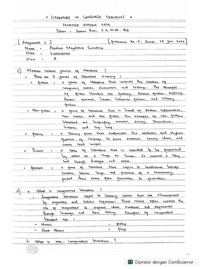 Assignment Language Teaching | PDF