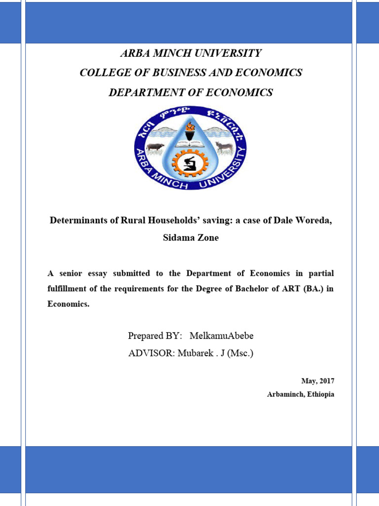 Arba Minch University | PDF | Economics | Economies