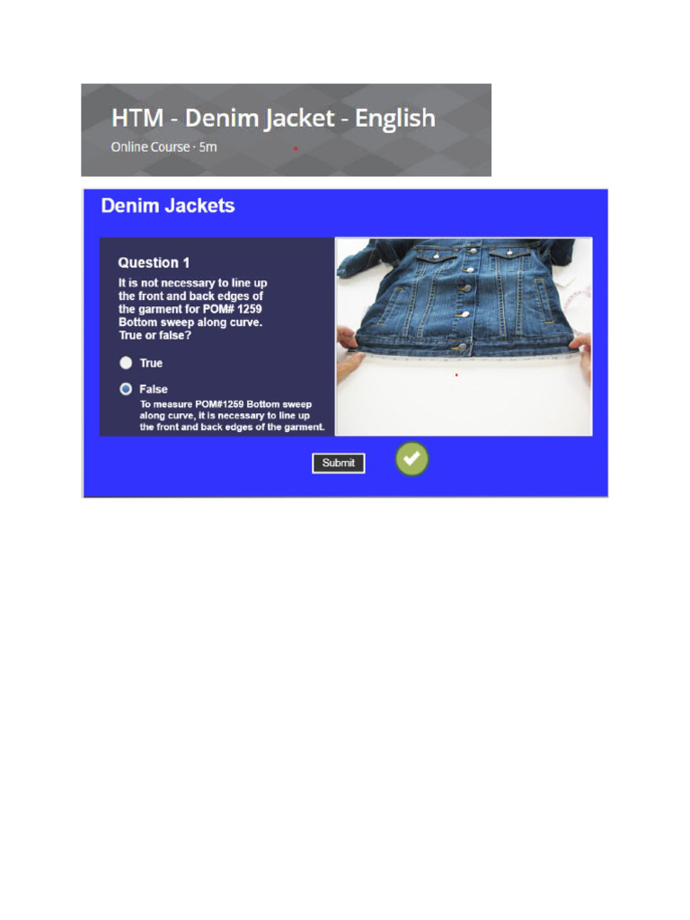 HTM - Denim Jacket - English | PDF