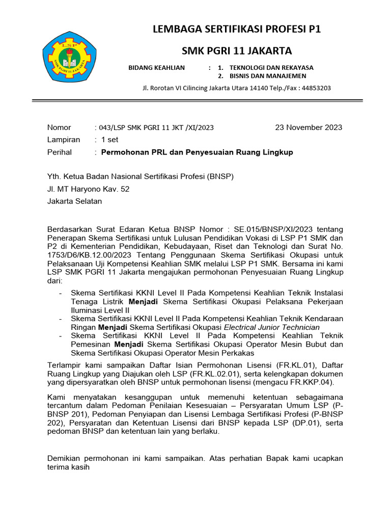 Permohonan PRL | PDF