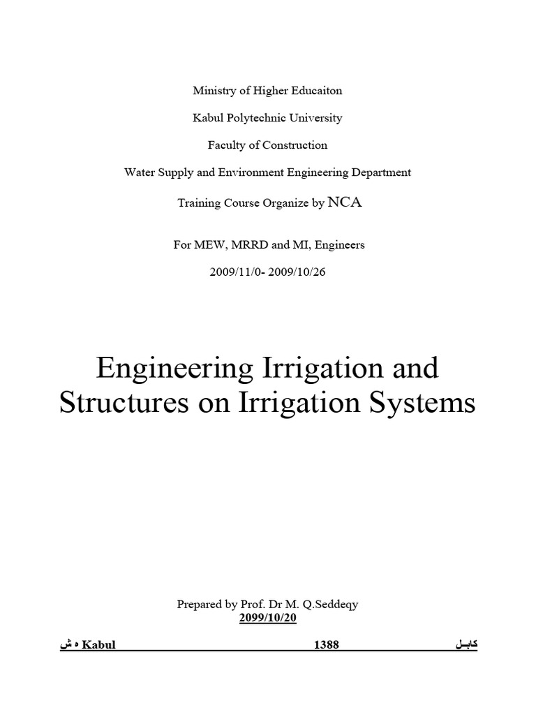 Structures in Irrigation systems | PDF