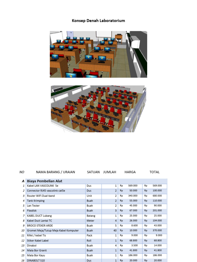 Konsep Denah Laboratorium | PDF