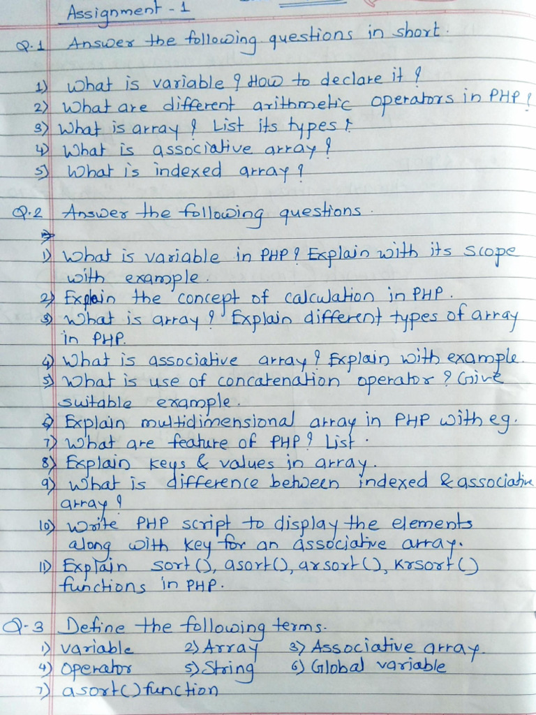 PHP Assignment 1 | PDF