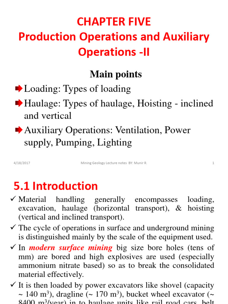 Mining Ch5 Pdf Loader Equipment Mining