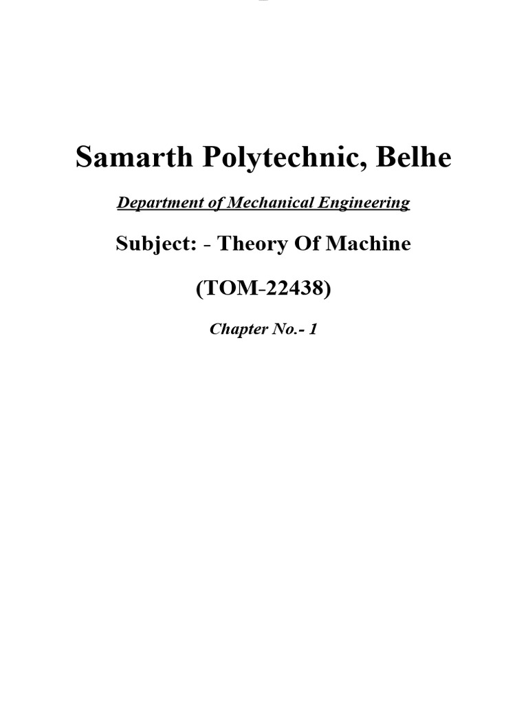 introductionto-theoryof-machines | PDF | Machines | Kinematics introductionto-theoryof-machines | PDF | Machines | Kinematics