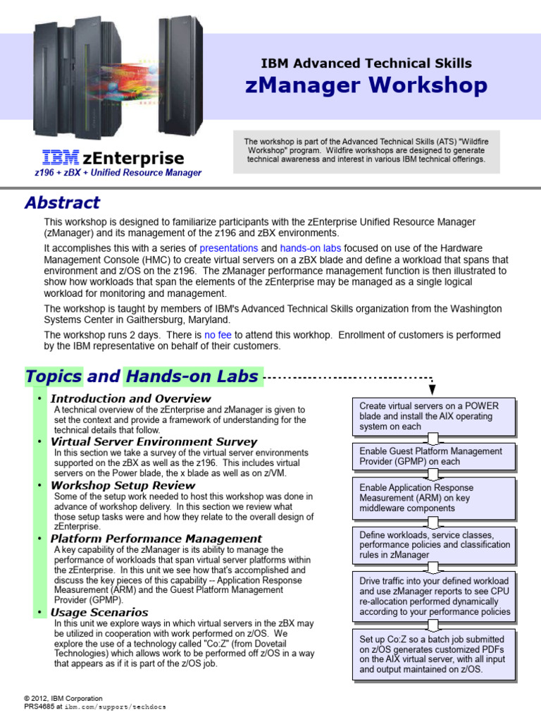 ZMAN1 Workshop Flyer | PDF | Virtual Machine | Information Technology