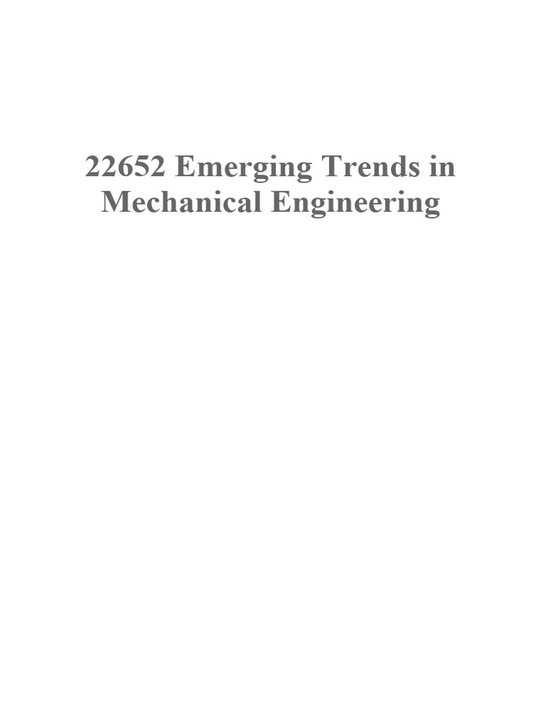 22652-Emerging-Trends-In-Mechanica-Engineering MCQ | PDF | Boiler | Steam
